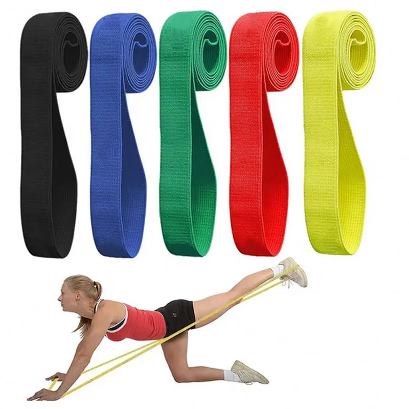 Custom Logo Gym Exercise Loop Cotton Fabric Pull Up Assist Long Fabric ...
