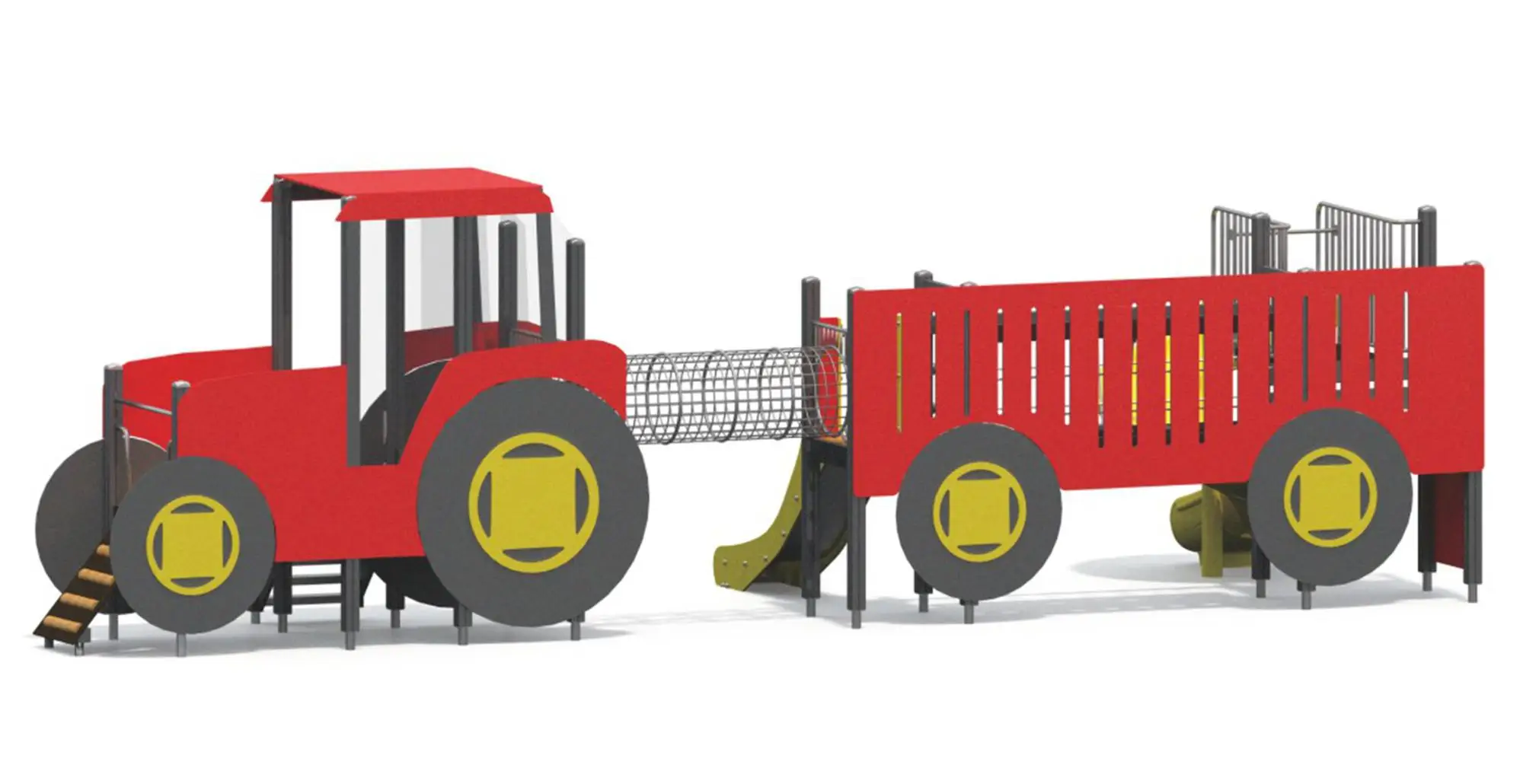 Moetry Bus Play Structure - Double Decker Red School Bus