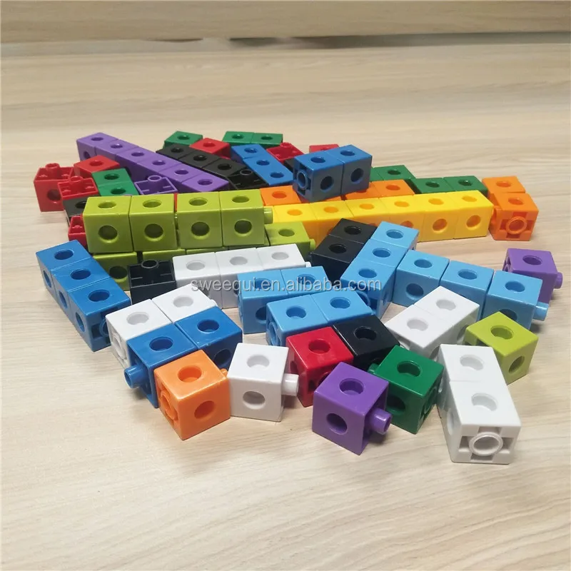 Sample Kids Building Blocks - 100 Plastic Linking Cubes