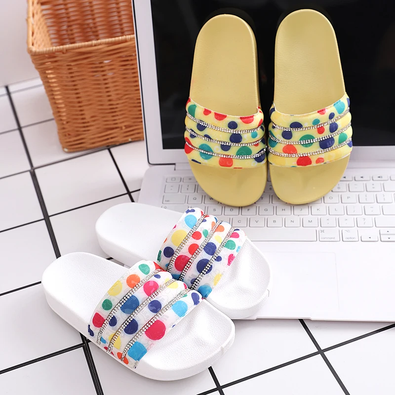 Footwear Wholesale Pvc Children Sandal Slippers Summer Girls Crystal ...