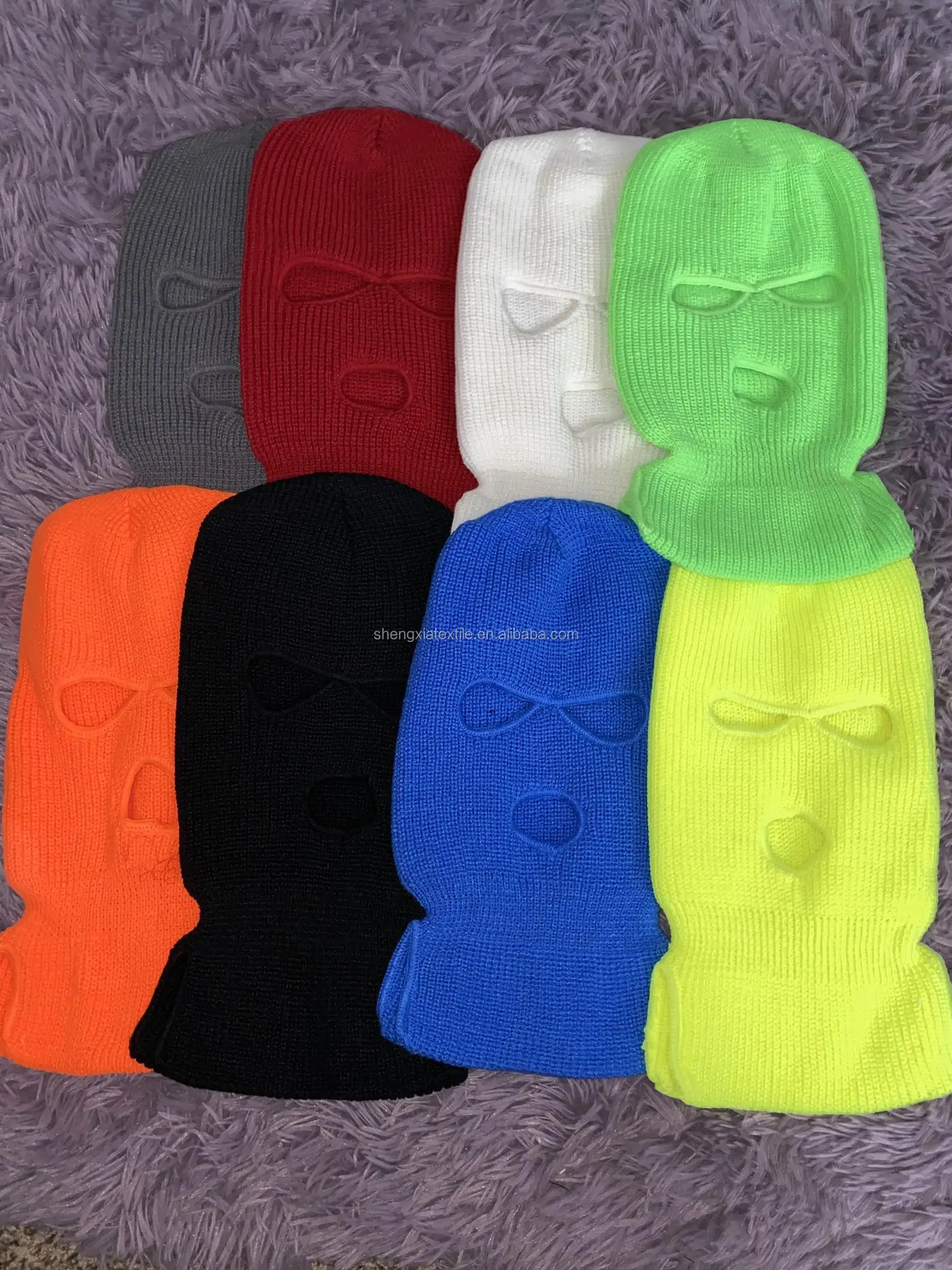 Neon Green Balaclava - Custom Logo Ski Mask for Adults