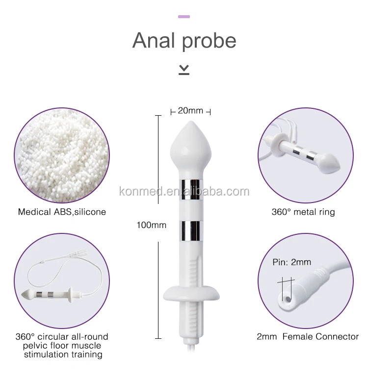 Electrical Stimulation Incontinence Therapy Biofeedback Anal Electrode Probe For Men - Buy Anal ...