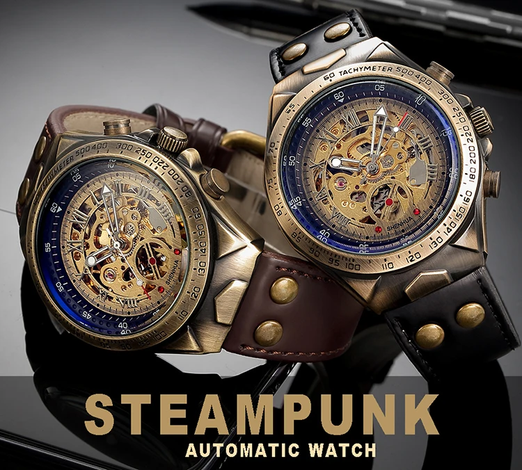 SHENHUA 9869 Luxury Automatic Mechanical Men's Wrist Watch