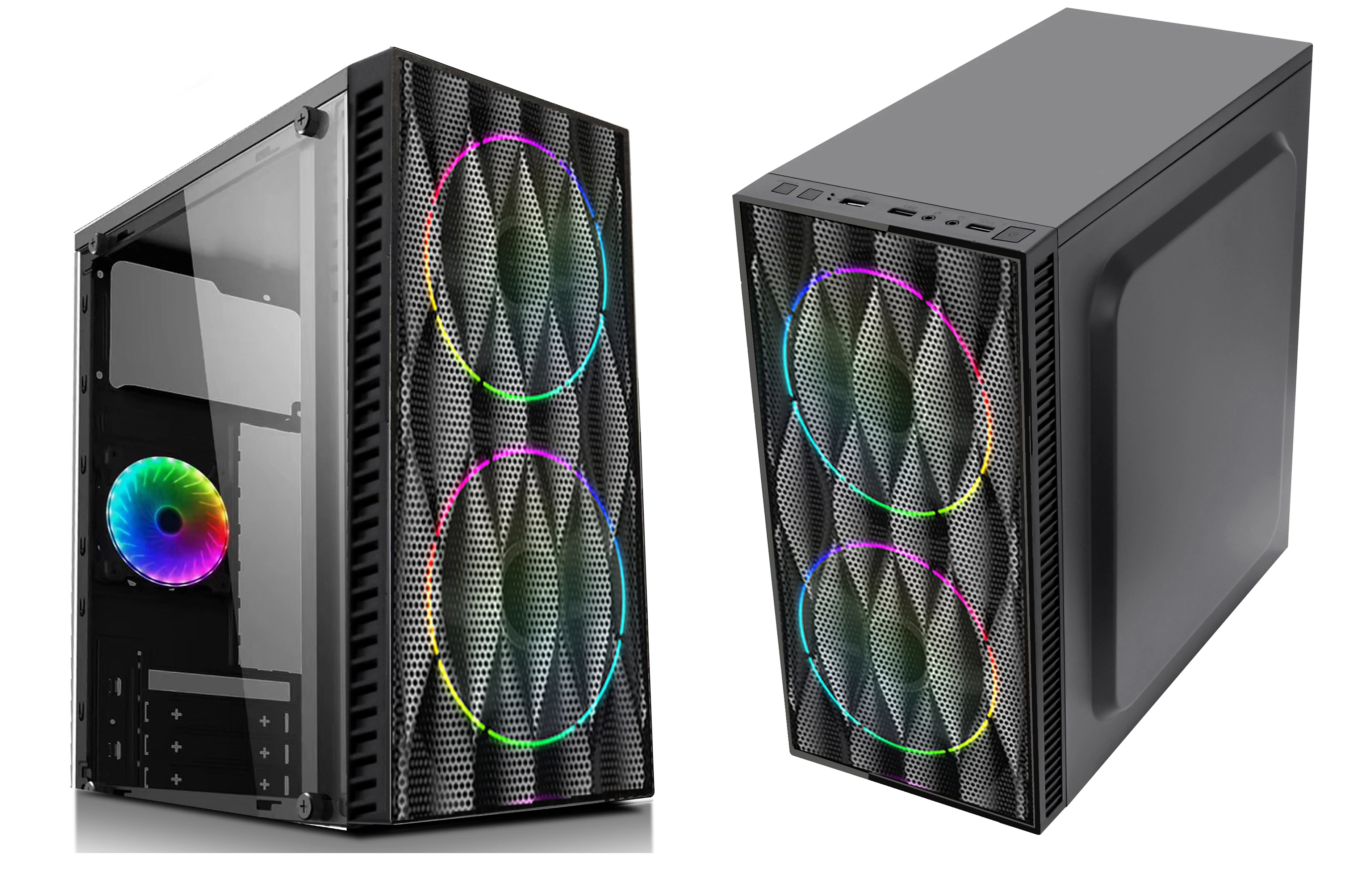 Office Computer PC Case with Acrylic Plates - Simple Gaming