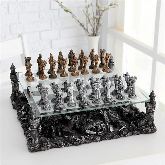 Polyresin/resin Game Set Renaissance Knight Chess Recreational Classic ...