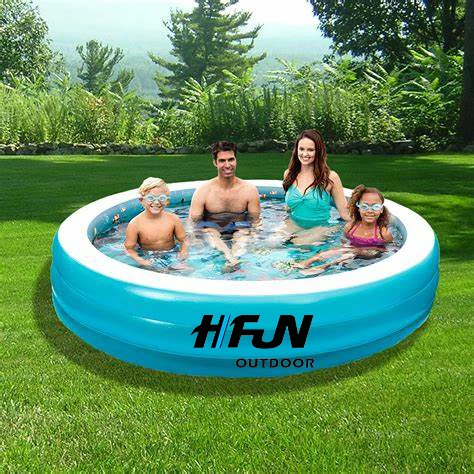 Large Plastic Domestic Portable Family Inflatable Rectangular Swimming ...
