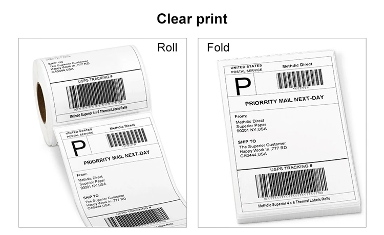 Methdic Waterproof 4x6 Thermal Shipping Label Address Labels - Buy 4x6 ...