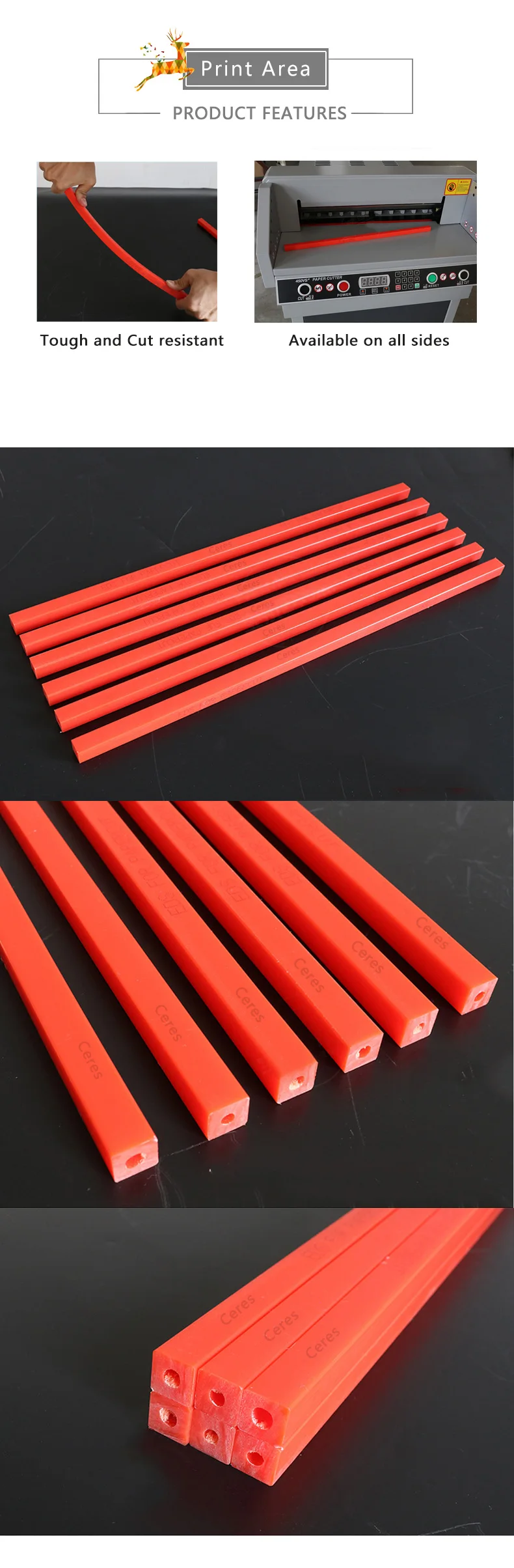 Red PVC Plastic Cutting Sticks - 25 PCS/BUNCH for Polar 115