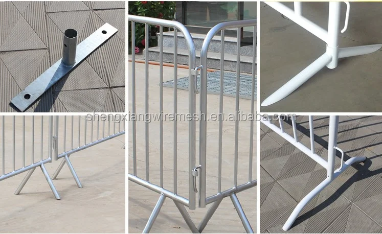 Powder Coated Galvanized Steel Barricade Interlocking Crowd Control ...
