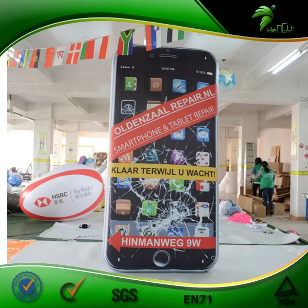 Giant Inflatable Cell Phone Blow Up With Cracked Screen Inflatable ...
