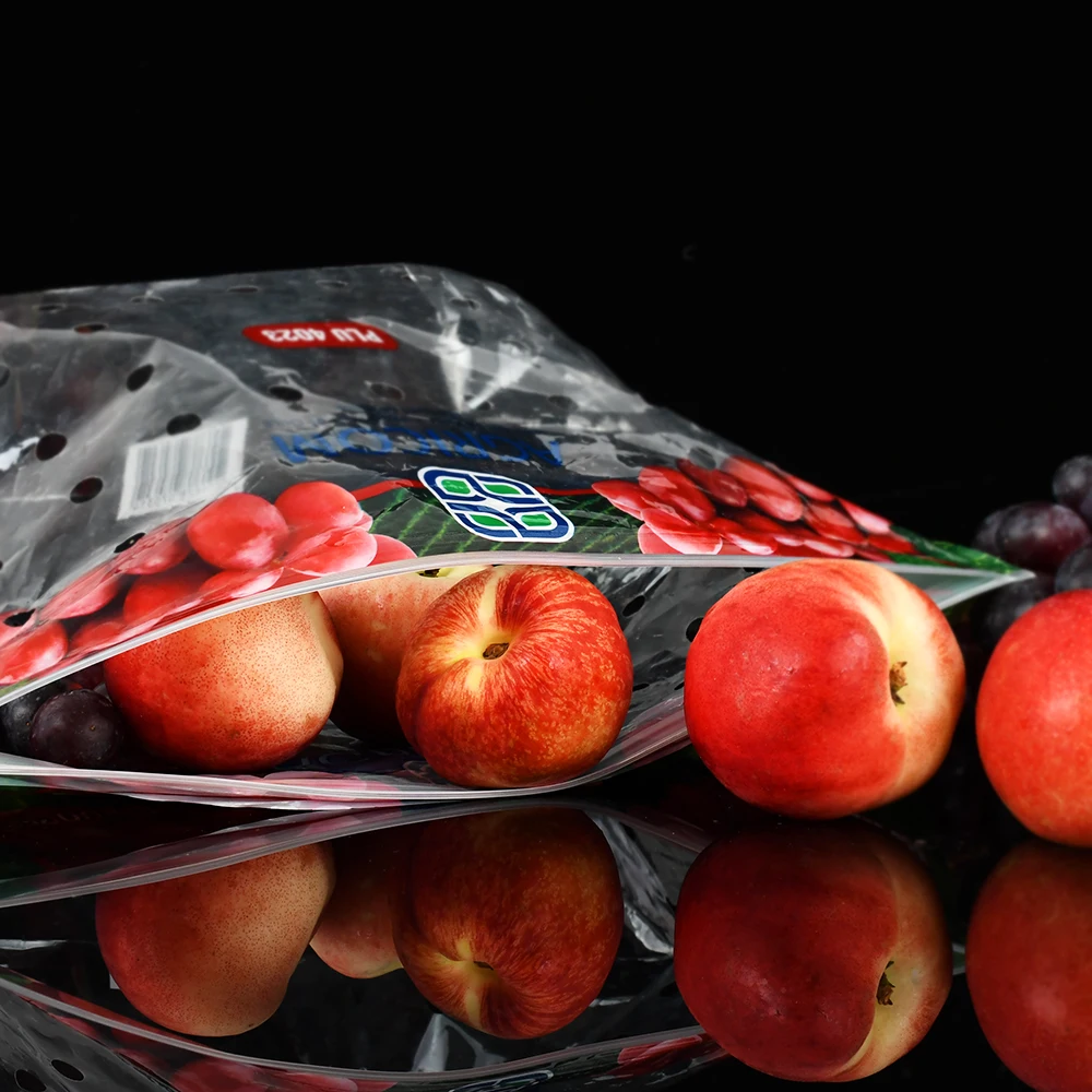 Hot Sales Vegetable Package Bag Ziplock Fruit Pouch Hanging Food ...