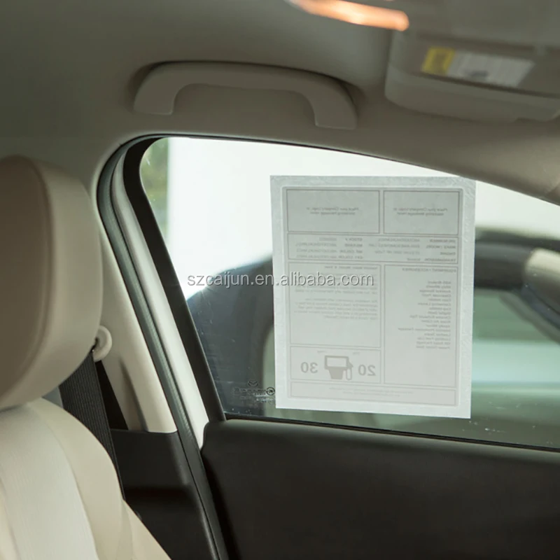 Car Inside Window Uv Static Decal Car Body White Logo Transfer Decal ...