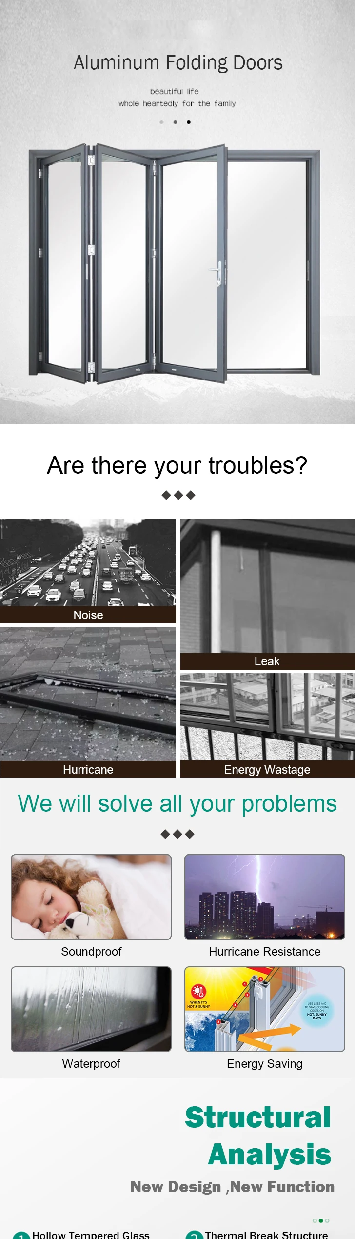 3 Panel Tri Fold Sliding Patio Door Exterior - Durable & Stylish