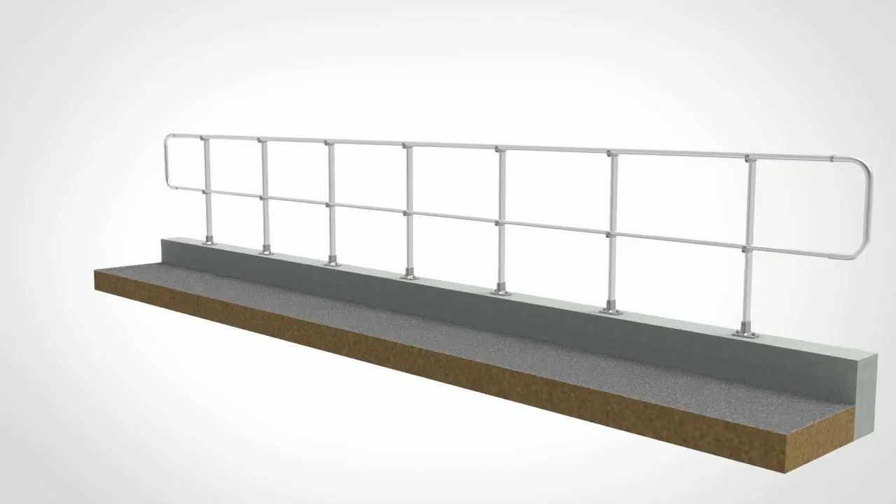 Parapet Lurus Tegak Aluminium Atap Pagar Pembatas Untuk Eropa Menara ...