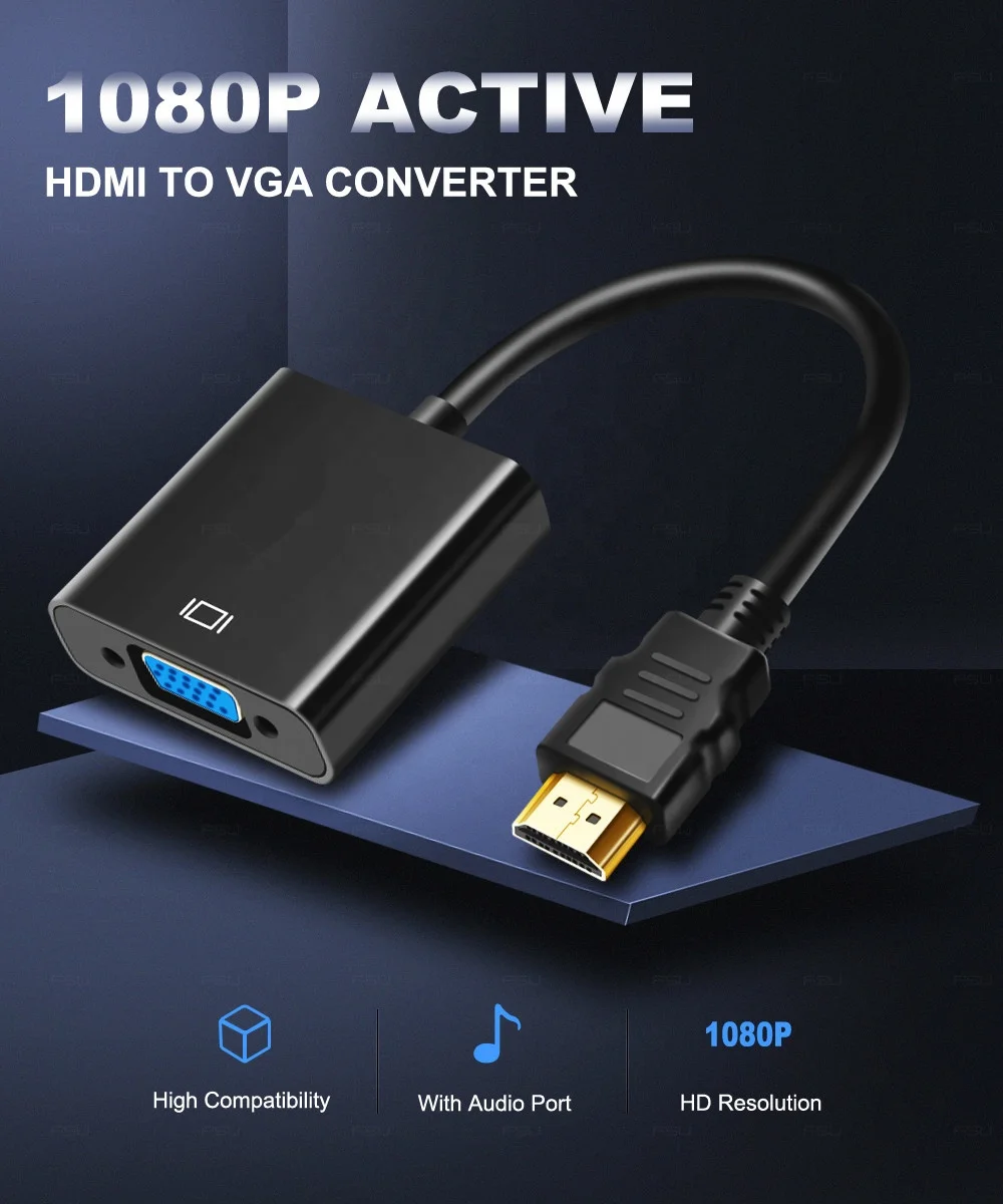 Xput Hdmi A VGA HDMI Male To VGA Female Adapter Converter HD 1080P For ...