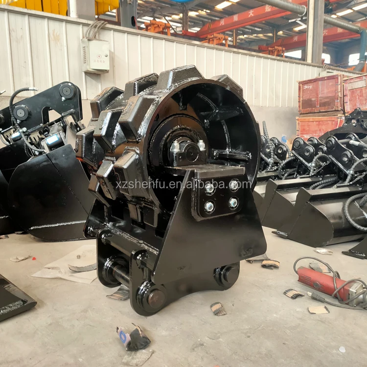 Mini Digger Compaction Wheel Road Roller Compactor Roller Excavator ...