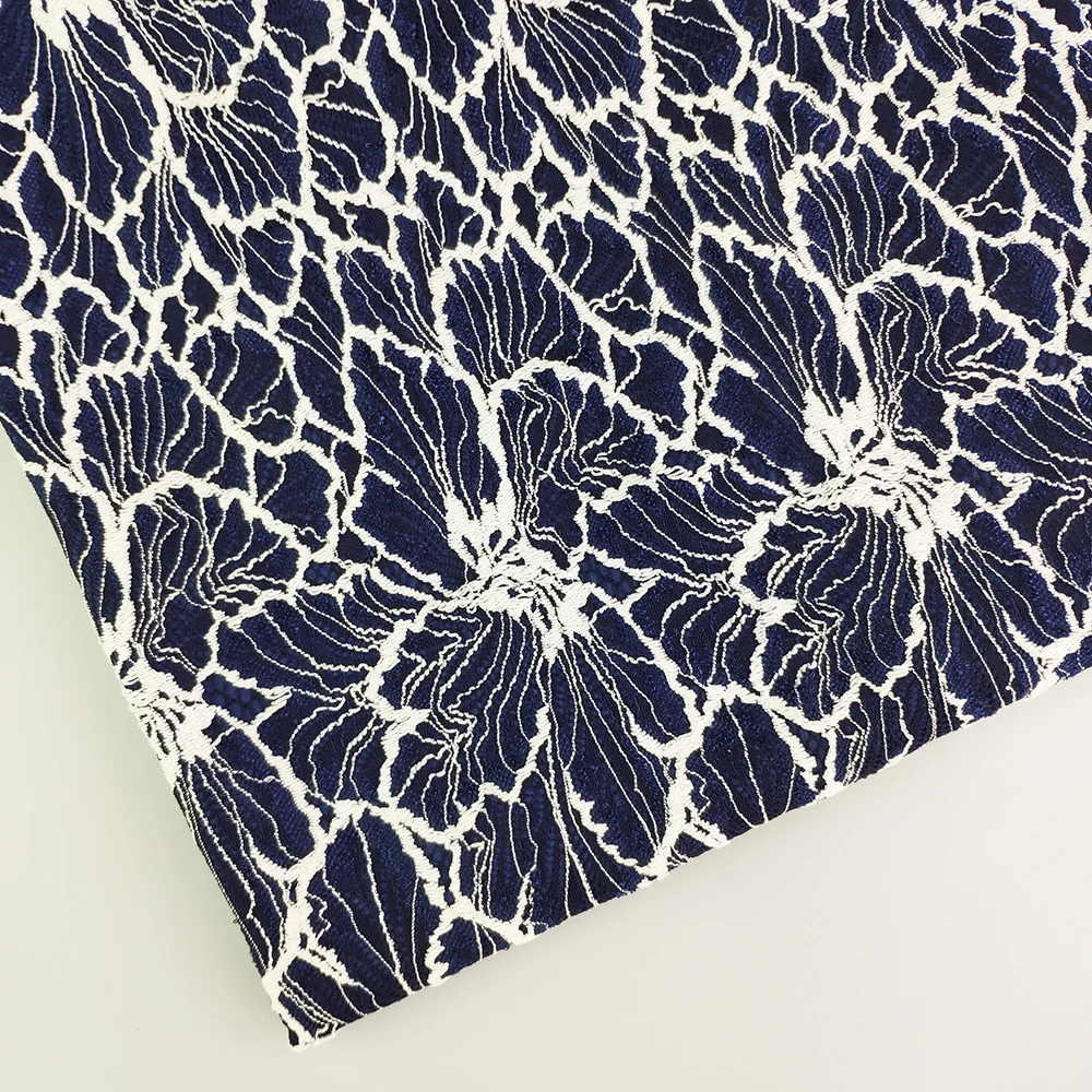 Heavy Wholesale Nylon Polyester Bonding Embroidery Lace Fabric for Dress