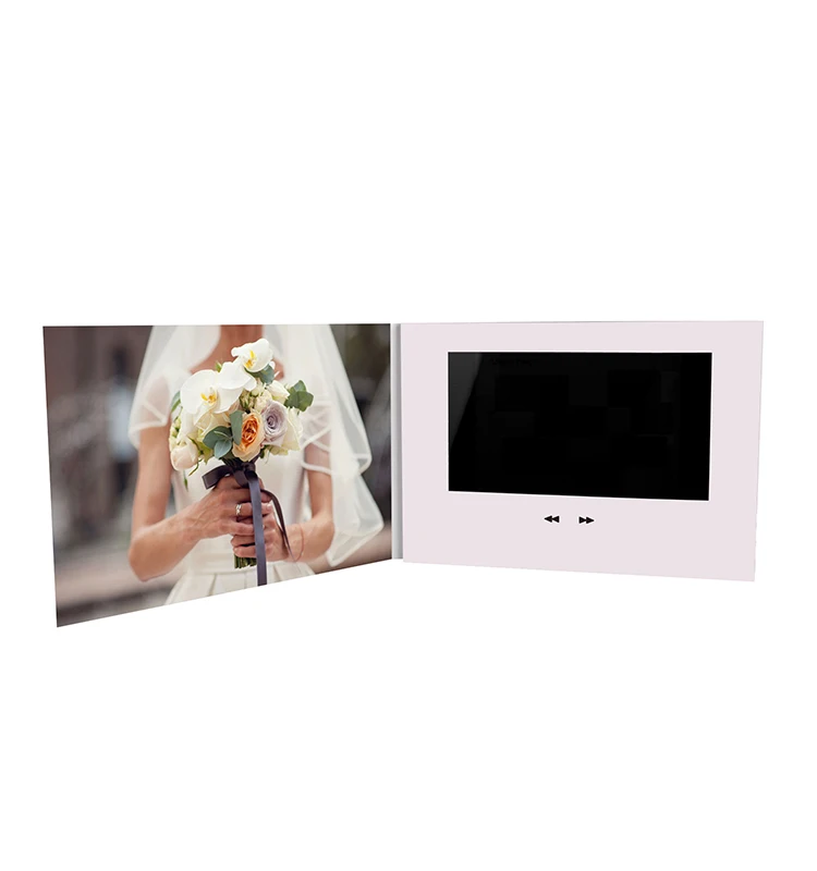 7" LCD Screen Digital Wedding Invitation Greeting Cards