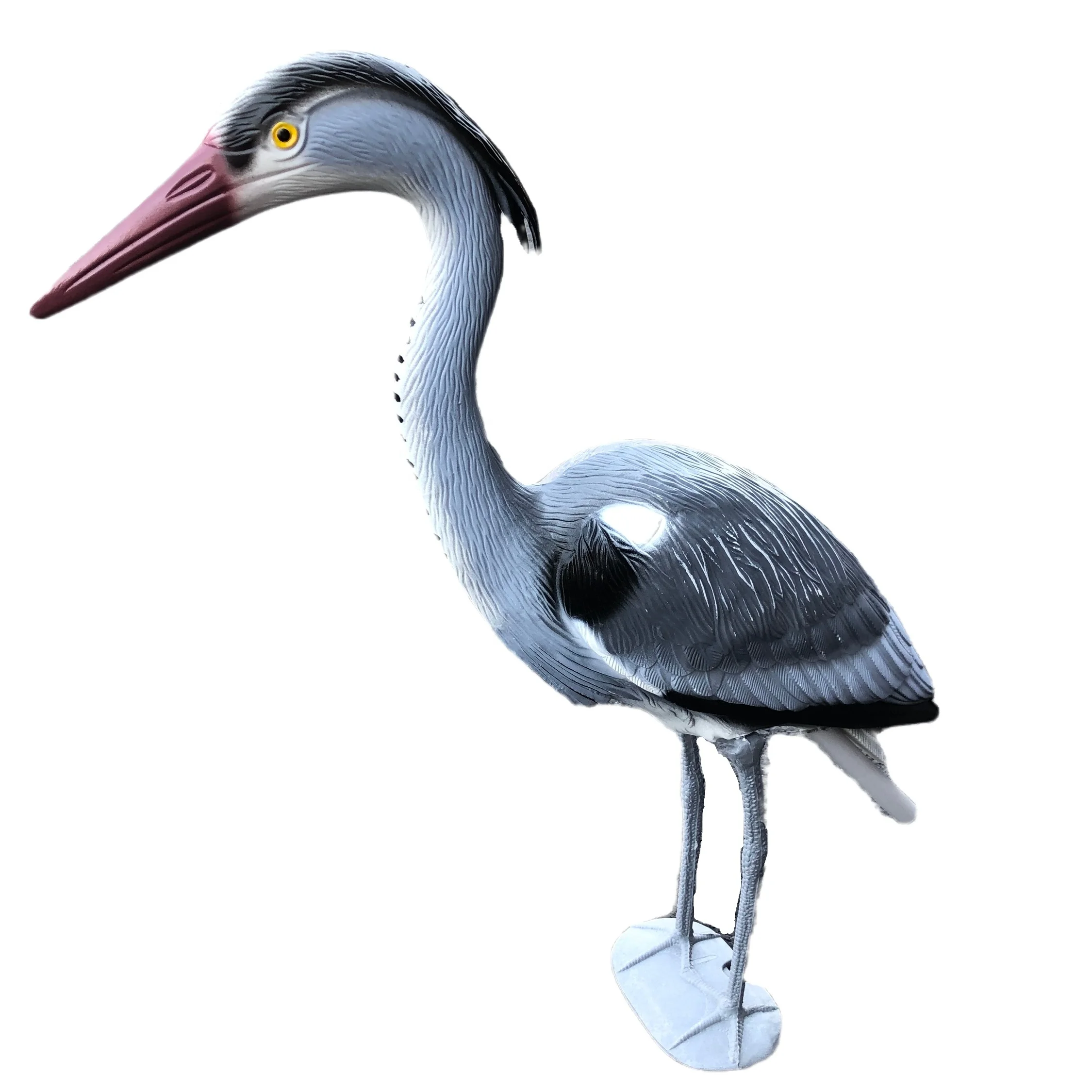 Plastic Grey Heron for Garden Decoration - Hunting Decoy