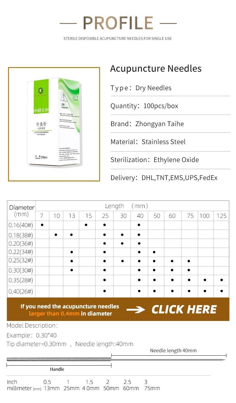 Disposable Sterile Painless Cosmetic Tcm Acupuncture Needles