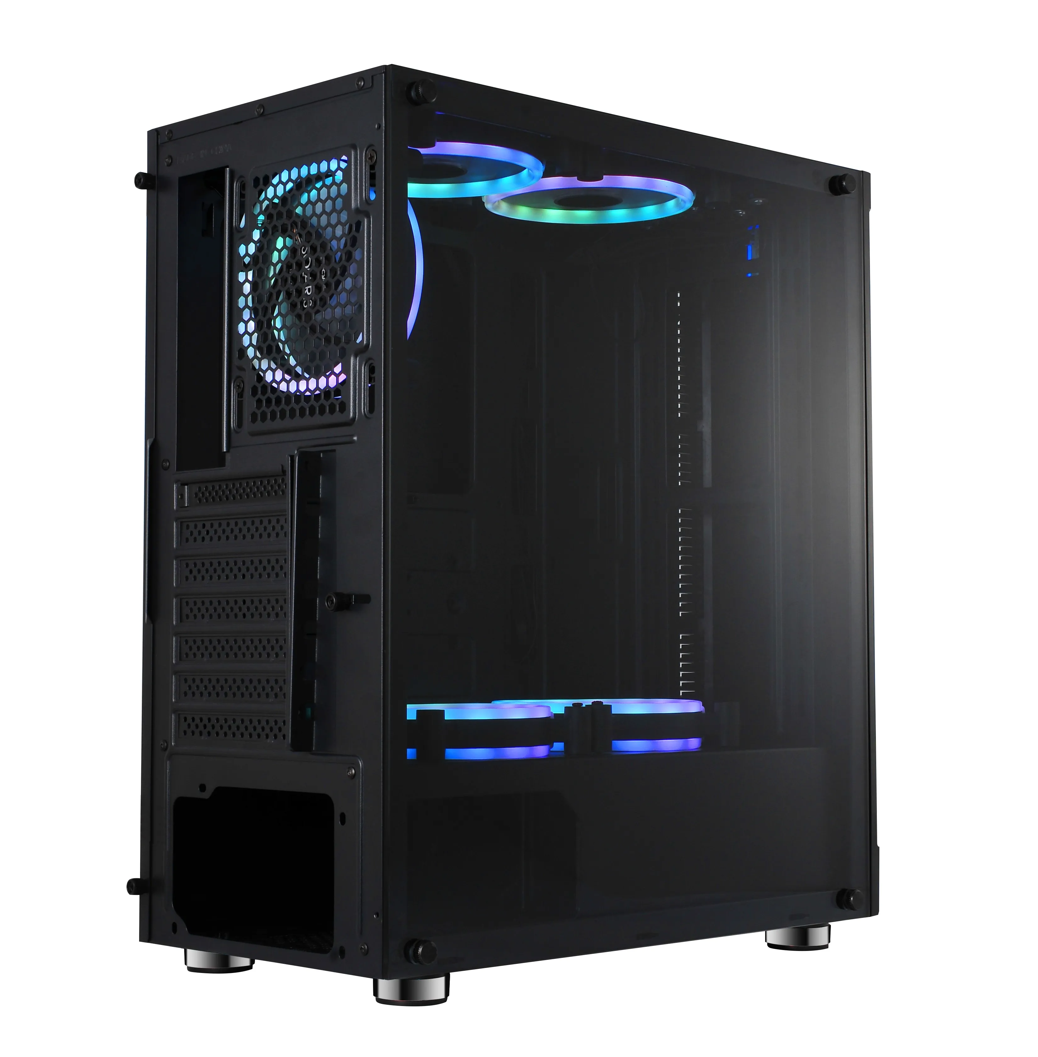 A03 ATX case Gamer With Tempered Glass and LED Strip Gaming case ...