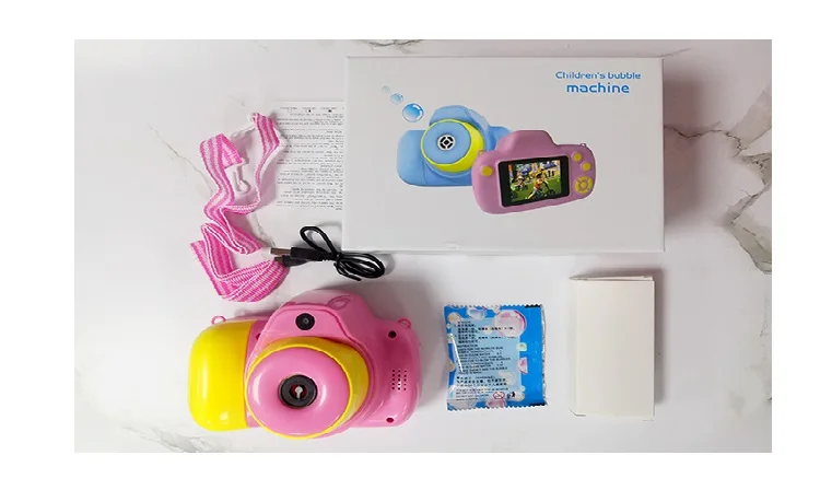 New Electric Bubble Camera Photo Blowing Bubbles Toy 2 In 1 Children's ...