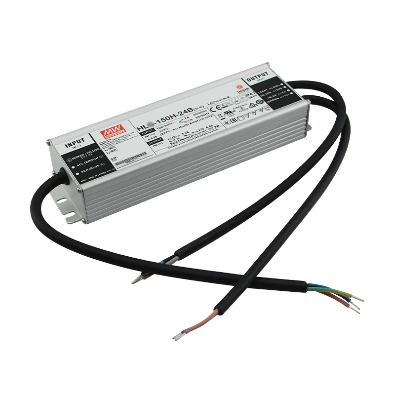 Meanwell 150W Dimmable LED Driver - IP67 Waterproof Power Supply