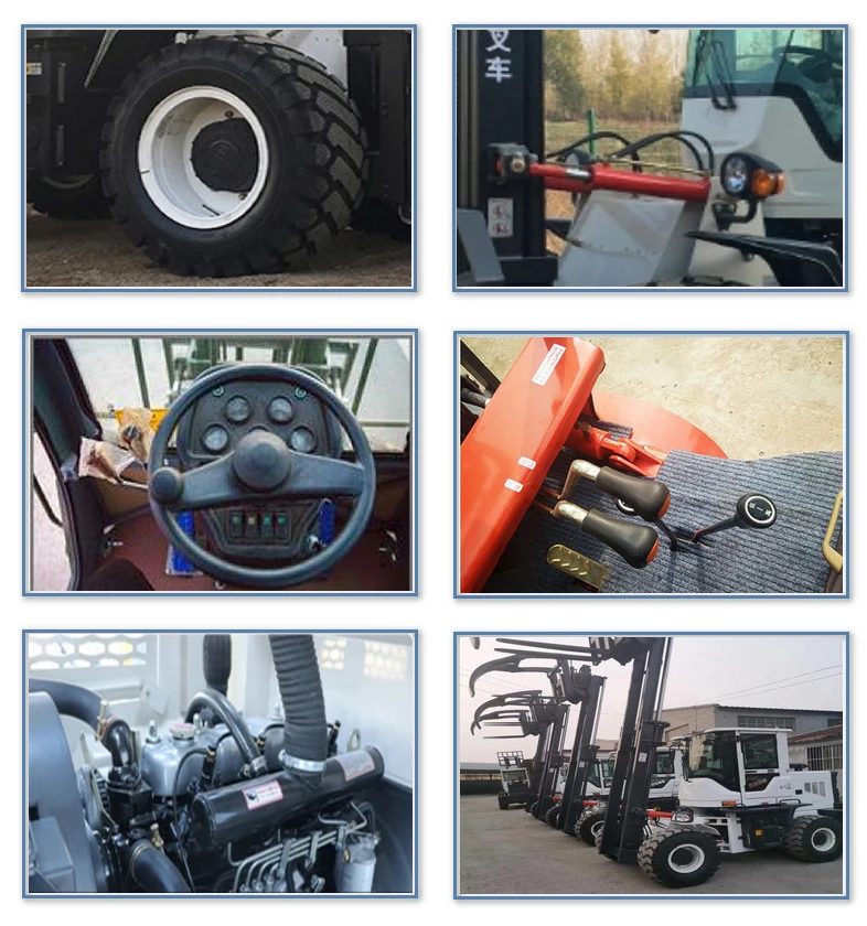 All Terrain Off Road Forklift Articulated Frame Diesel 3ton 4ton 5ton Rough Terrain Forklift 4x4 ...