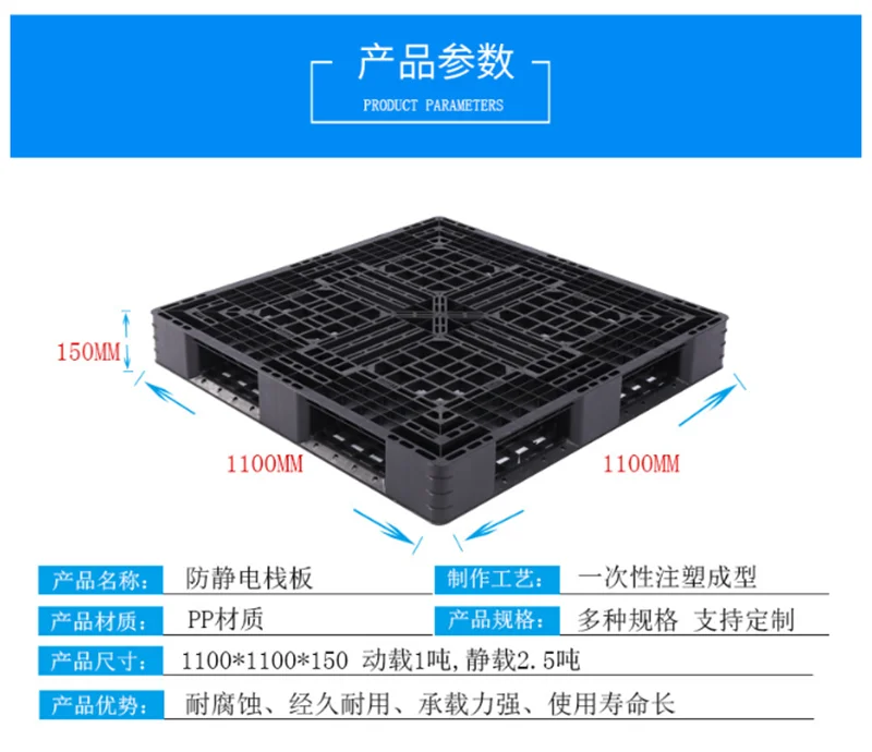 Custom Plastic Pallets - Heavy Duty & Antistatic ESD