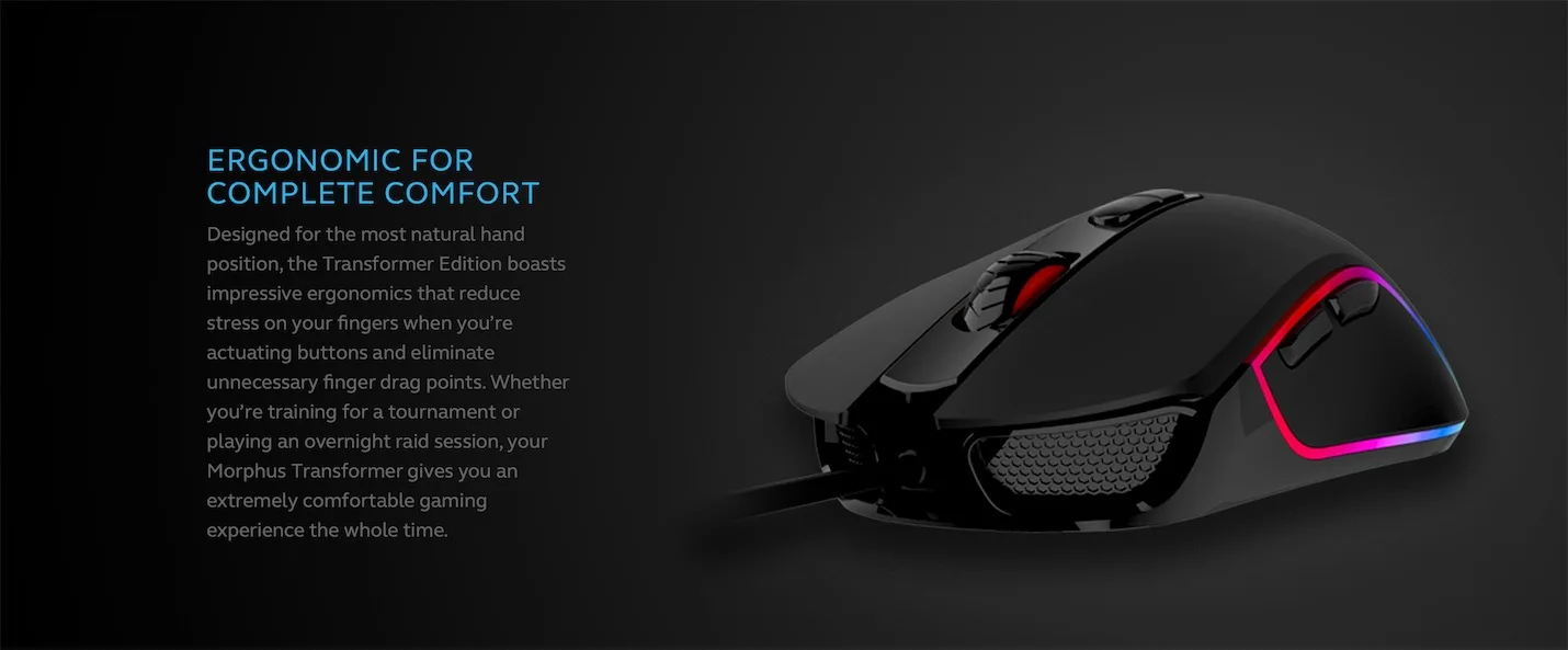 GX65 Computer USB 4800 DPI RGB Apparition Programmable Optical Wired ...