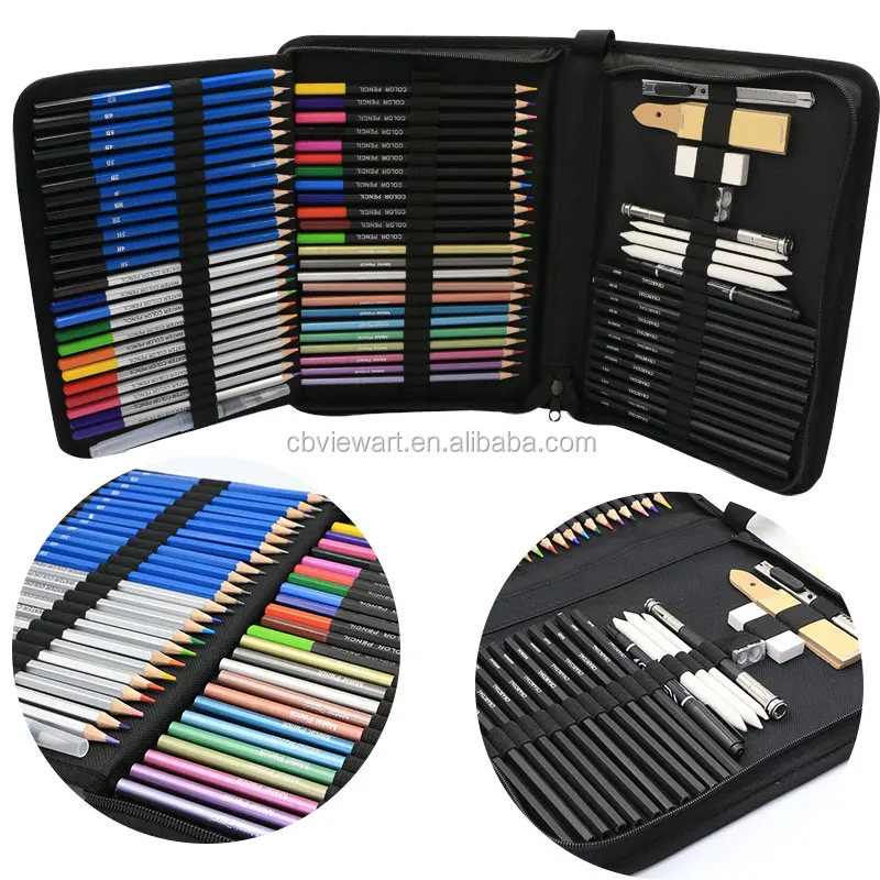 71piece Sketch Set - Complete Drawing Pencils for All Artists