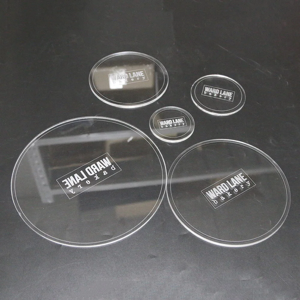 Icing Acrylic Disk Set Clear Acrylic Cake Circle Board Acrylic Cake ...