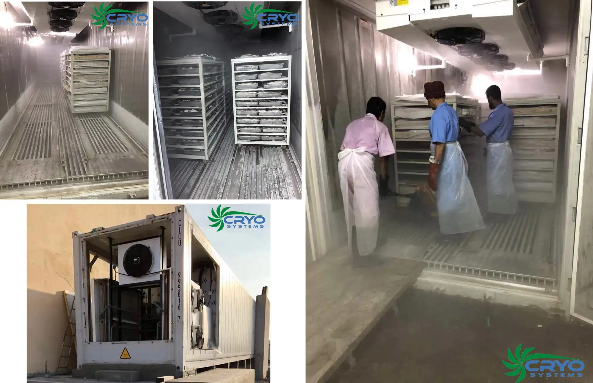 Mobile Blast Freezer Container 40 Feet for Tuna Salmon Fish