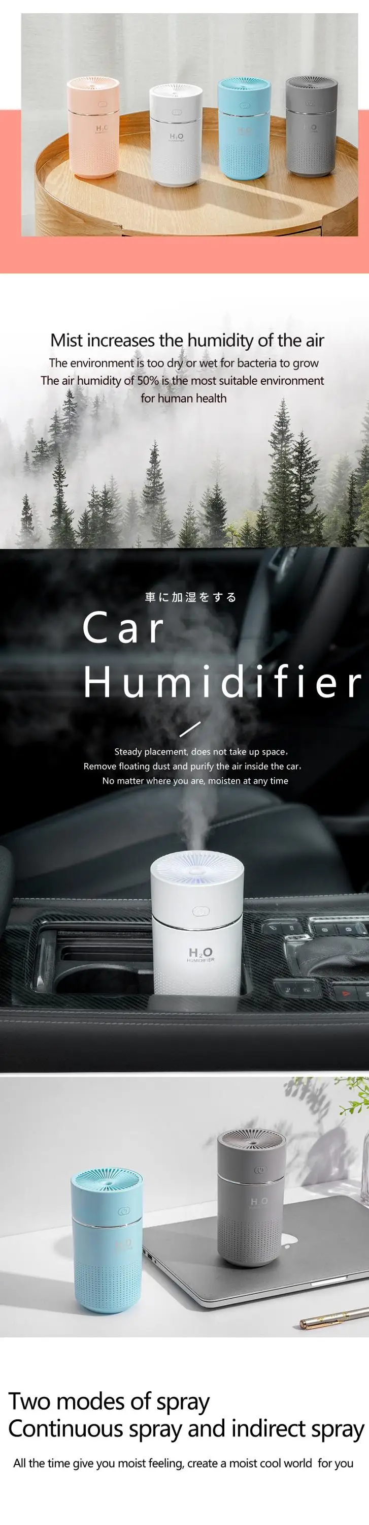 Simple Style New Design Humidifier,360ml Car Humidifier Manufacturer ...