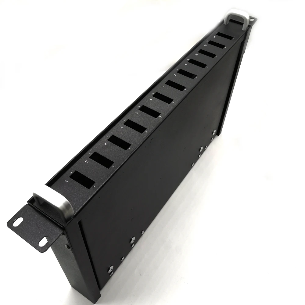 1U 24-Port LC Fiber Optic Patch Panel for FTTH Network - OEM
