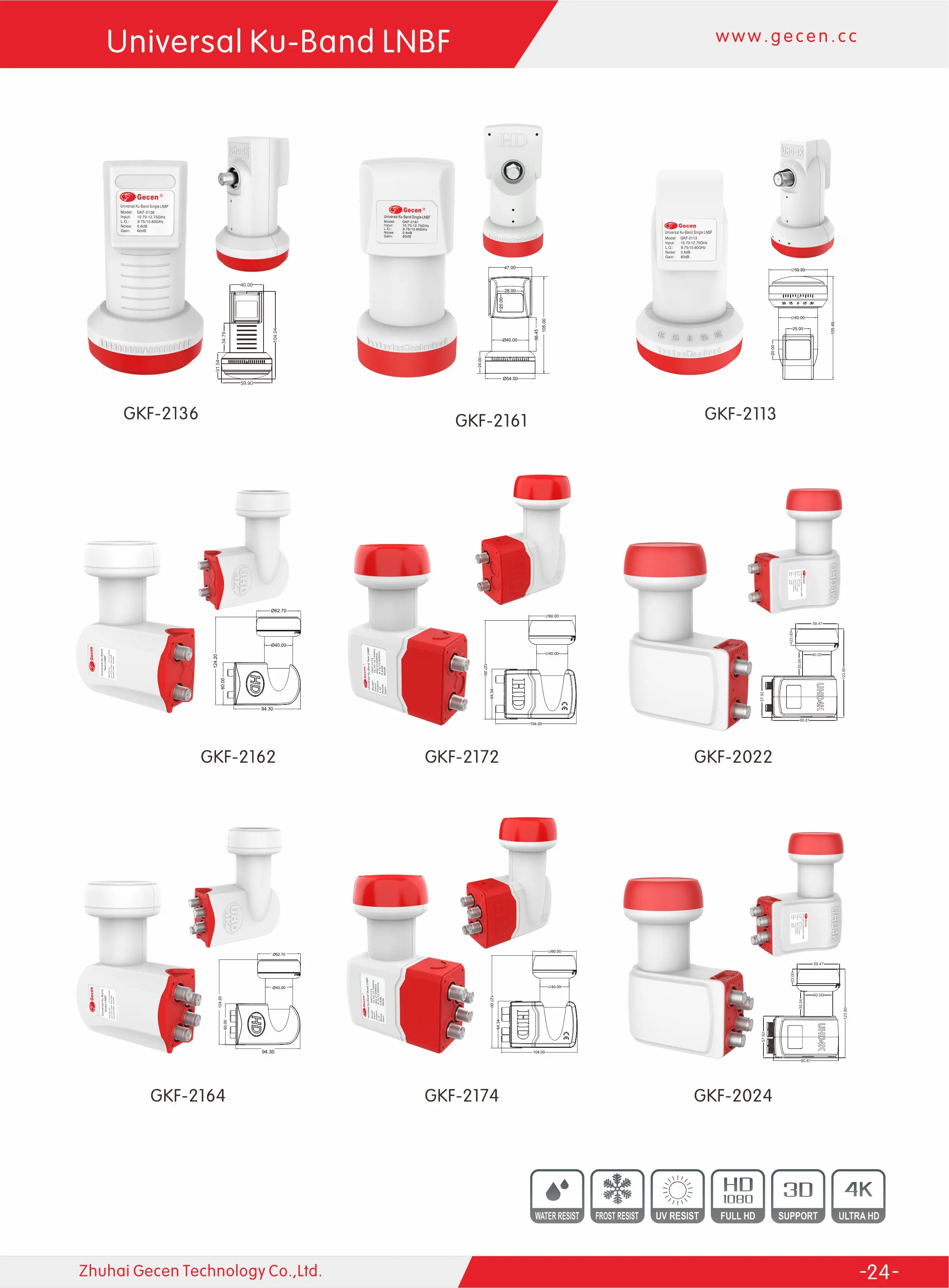 HD LNB - Extreme High Gain Universal Twin LNBF Original Fuji