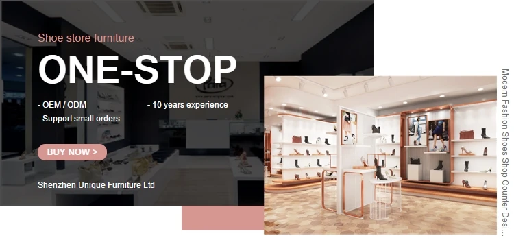 Modern Fashion Shoes Shop Counter Design for Readymade Shop Cash Counter