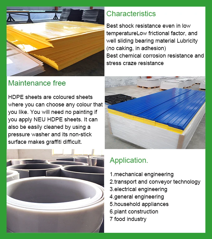 Single Color HDPE Plate with Texture Finish - Durable & Versatile