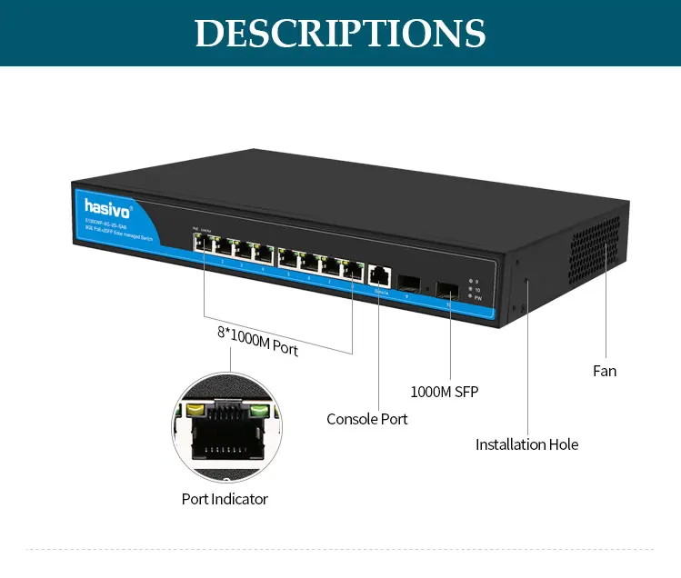 8 Port Poe Managed UPS Switch - Reliable Power & Networking