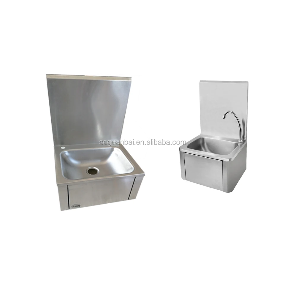 Guanbai Knee Operated Sink - Stainless Steel Portable Wash Sink