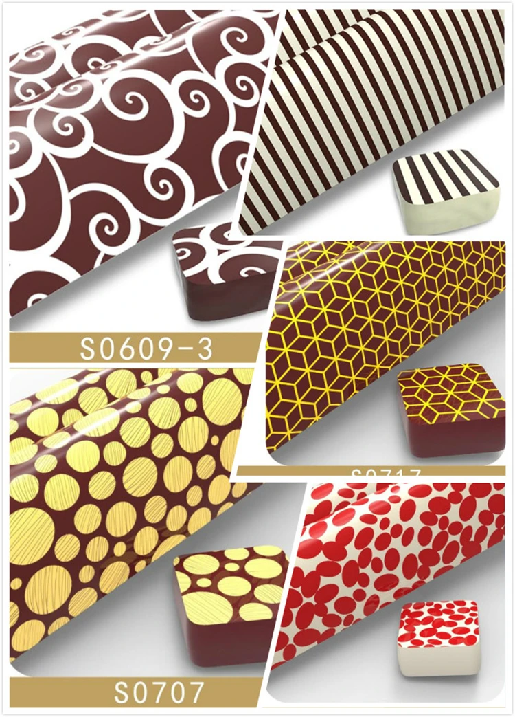 Custom Heart-Shaped Chocolate Transfer Sheets for Birthday Cakes - OEM