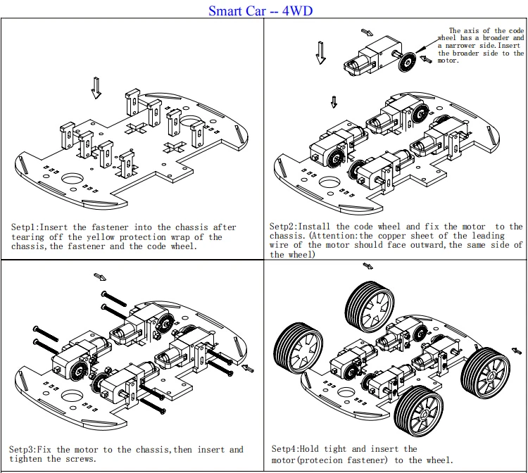 4wd Diy Programmable Robot Car Chassis Kit Smart Robot Car Chassis Kits ...