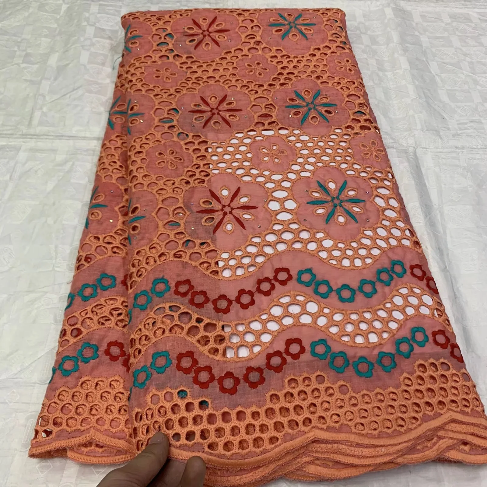 Eyelet Swiss Voile Lace Fabric Swiss Cotton Fabric Cloth Polished Lace ...