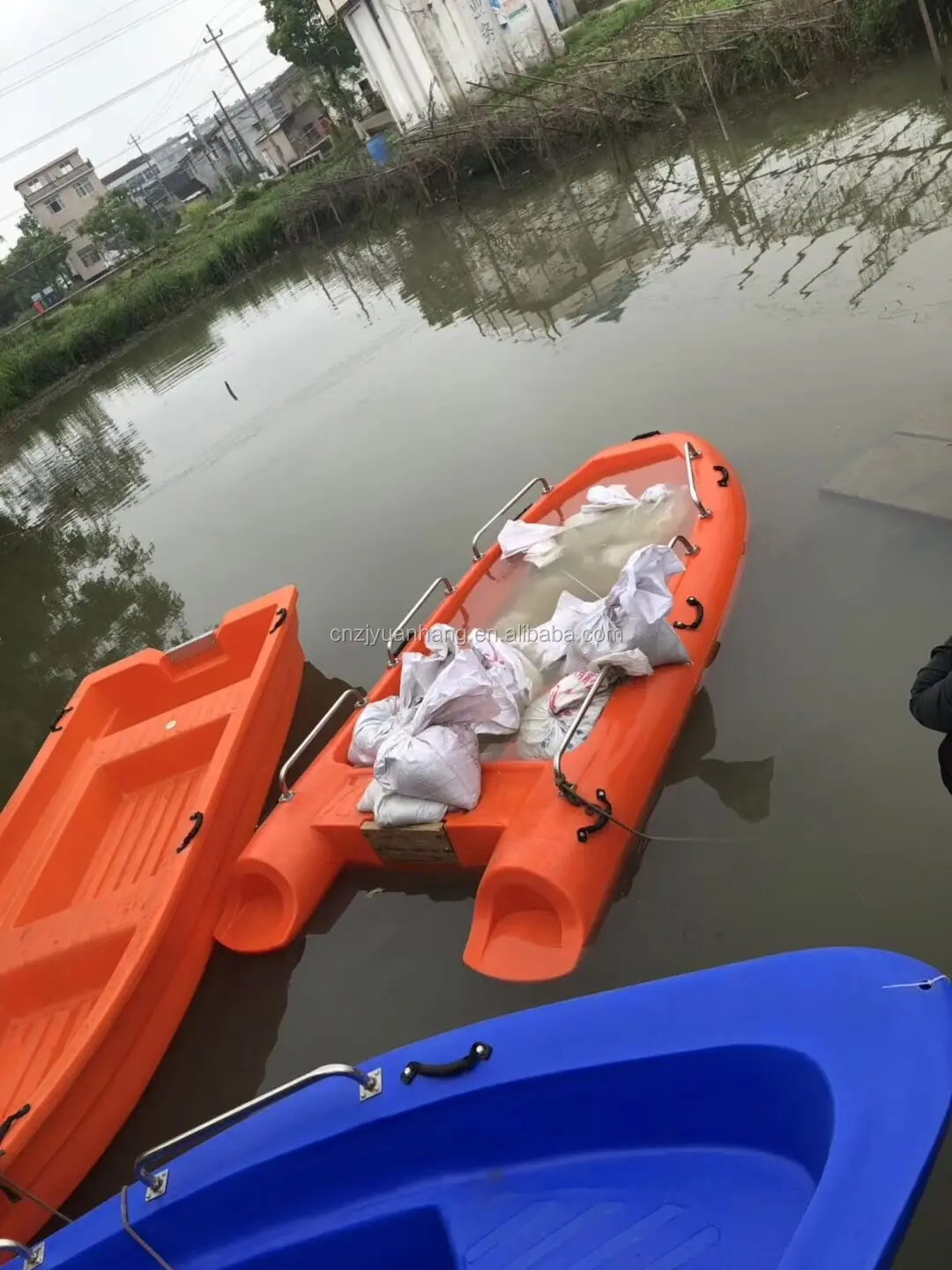 High Quality Double-Deck 4.1meter PE Plastic Fishing Boat