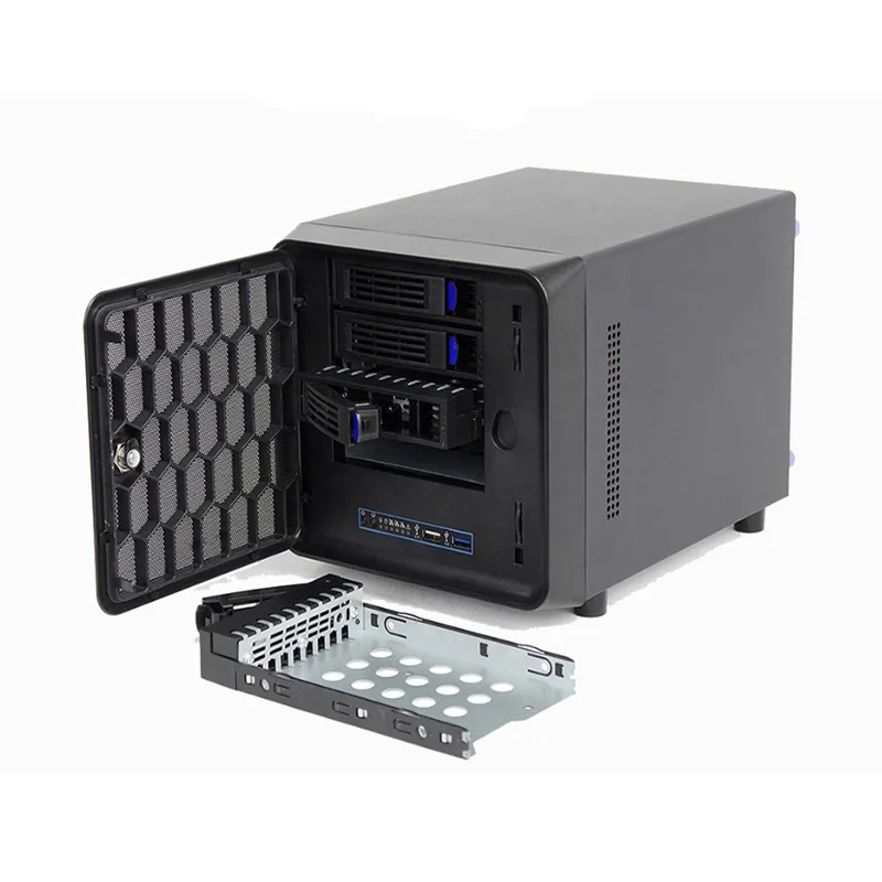 Mini ITX NAS Server Case 4 Bay with Lock for HDD Storage & OEM