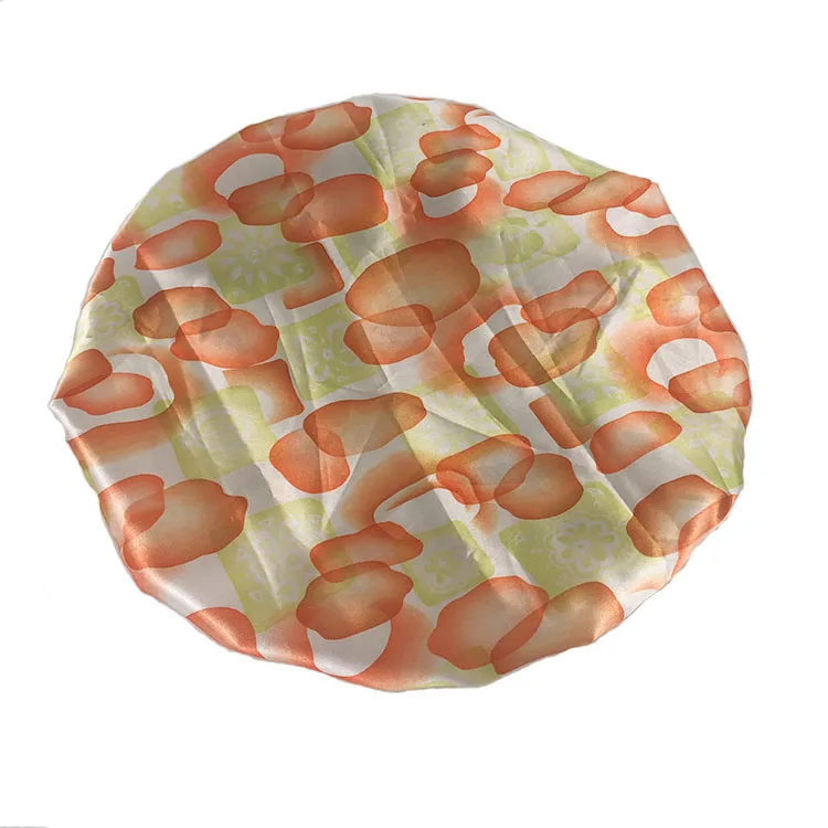 Factory Custom Shower Caps Satin Printing In Lining Eva Waterproof ...