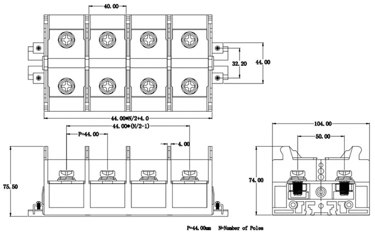 High Current 300a Din Rail Terminal Block Kdt18-xs 600v 300a - Buy 300a ...