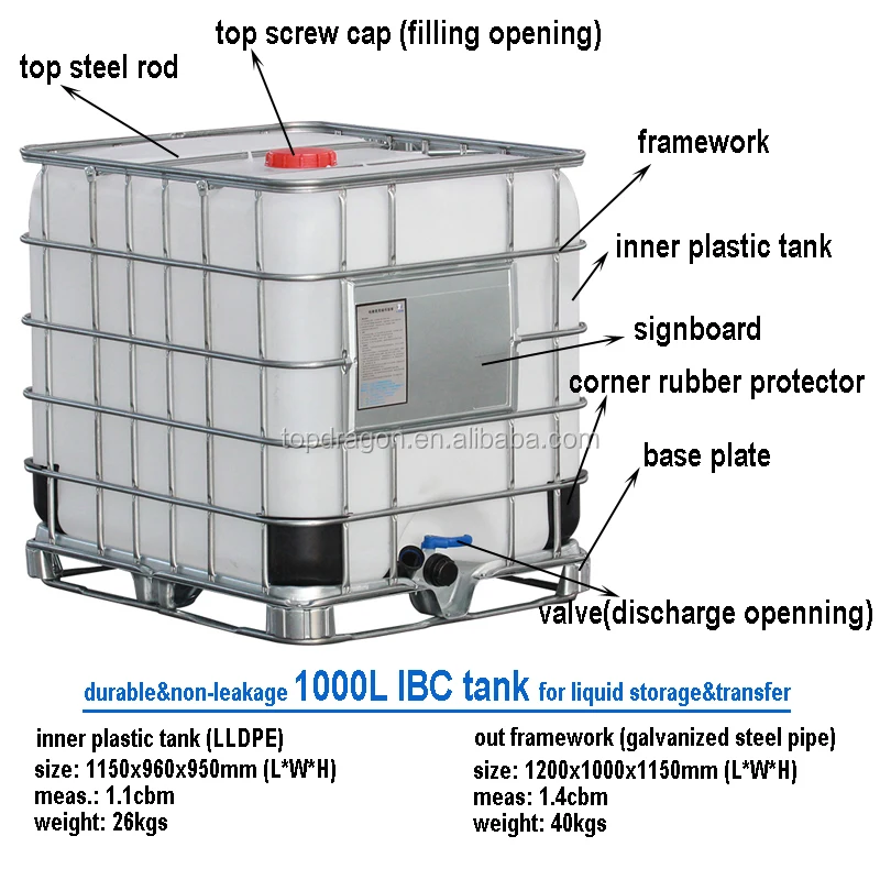 Blue 1000l Immediate Bulk Plastic Ibc Containers Ibc Tank With Mixer ...