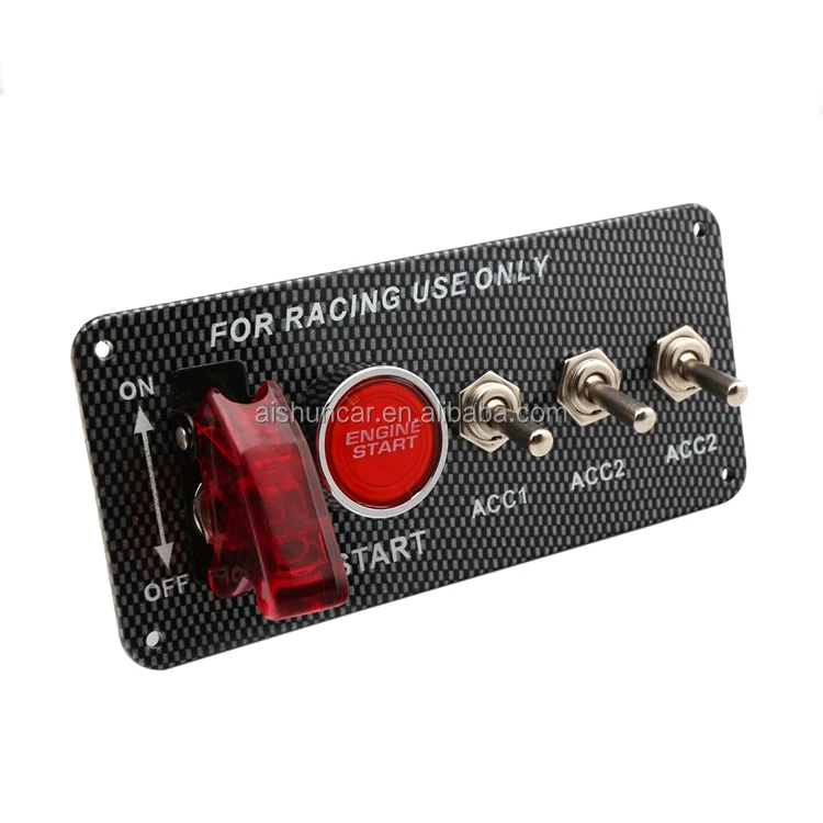 Dtouch 12v Ignition Switch Panel 5 In 1 Car Engine Start Push Button ...