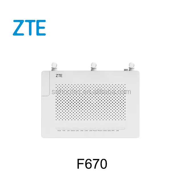 英文固件 Wifi Modrm Gpon Onu 中兴 F670 4ge + 2pots + 1usb + Wifi Ac 2.4g 5g ...